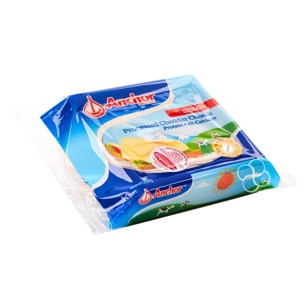 Anchor 12 Slices Processed Cheddar Cheese 200 g
