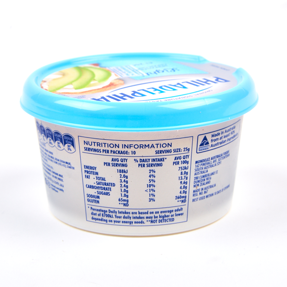 Philadelphia Light Spreadable Cream Cheese 250g