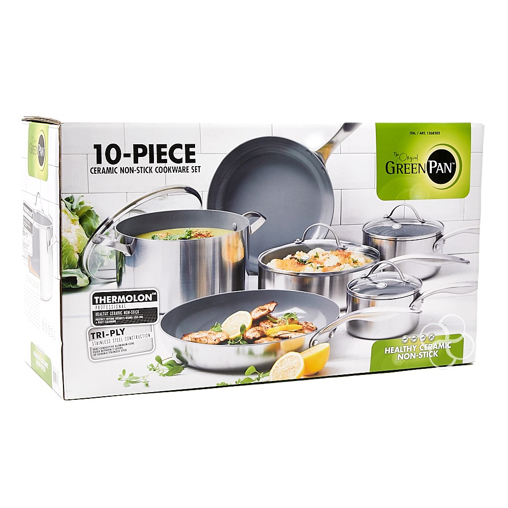 Greenpan Ceramic Non-Stick Cookware Set 10 pcs